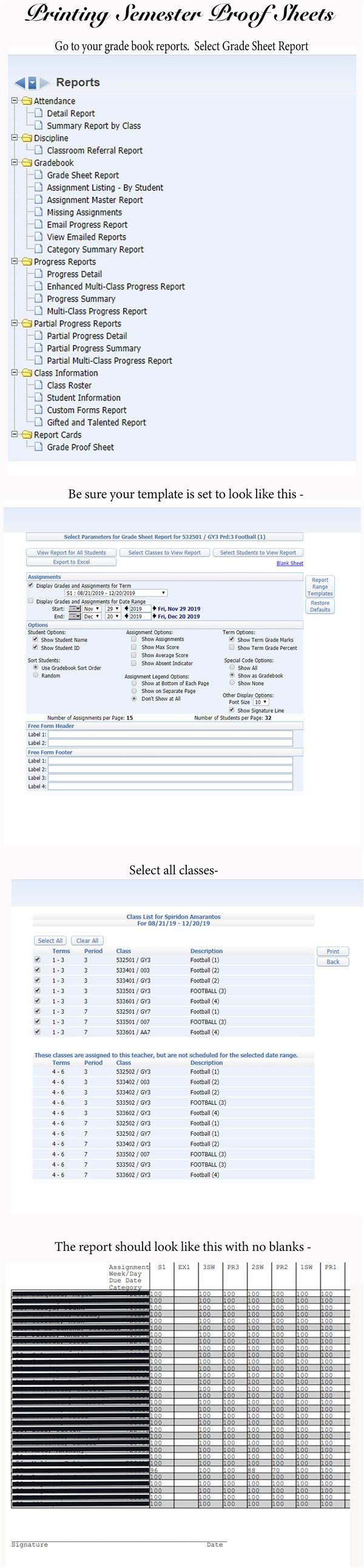 Teacher Training Videos / Printing Semester Proof Sheets